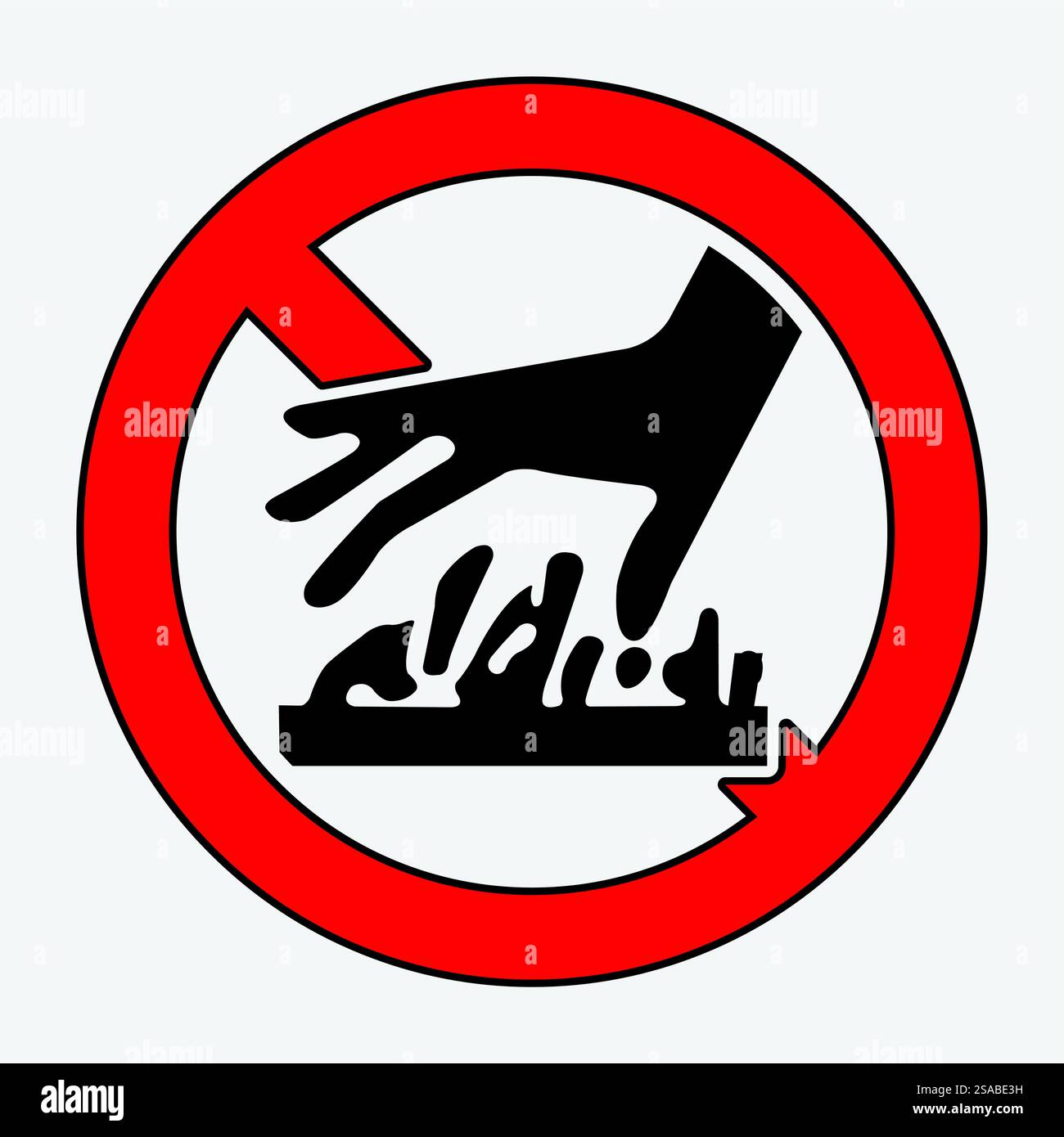 A clear no touch warning symbol emphasizing safety measures in ...