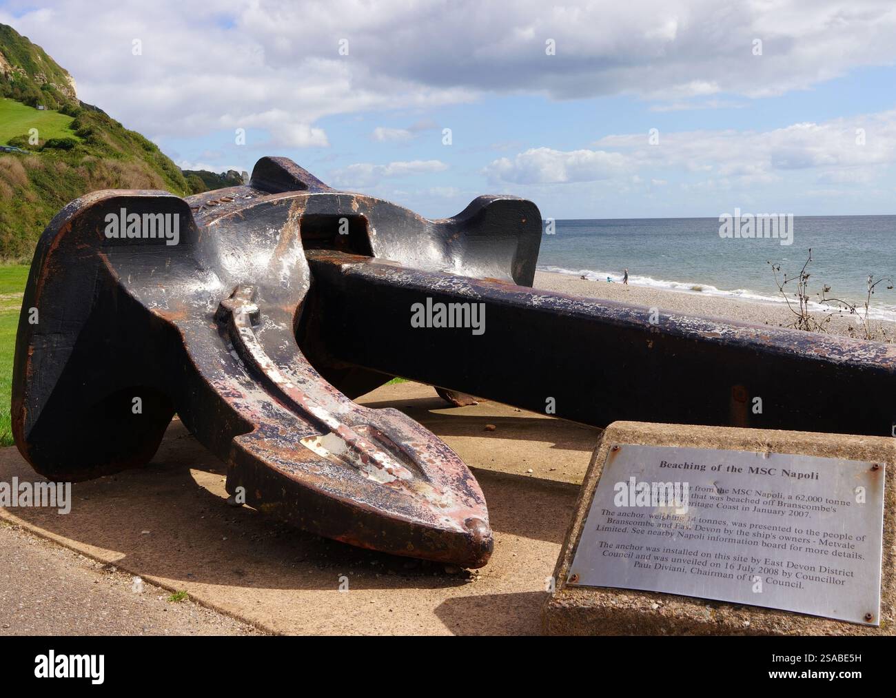 Anchor from the Shipwrecked Container Ship MSC Napoli, Branscombe Mouth ...