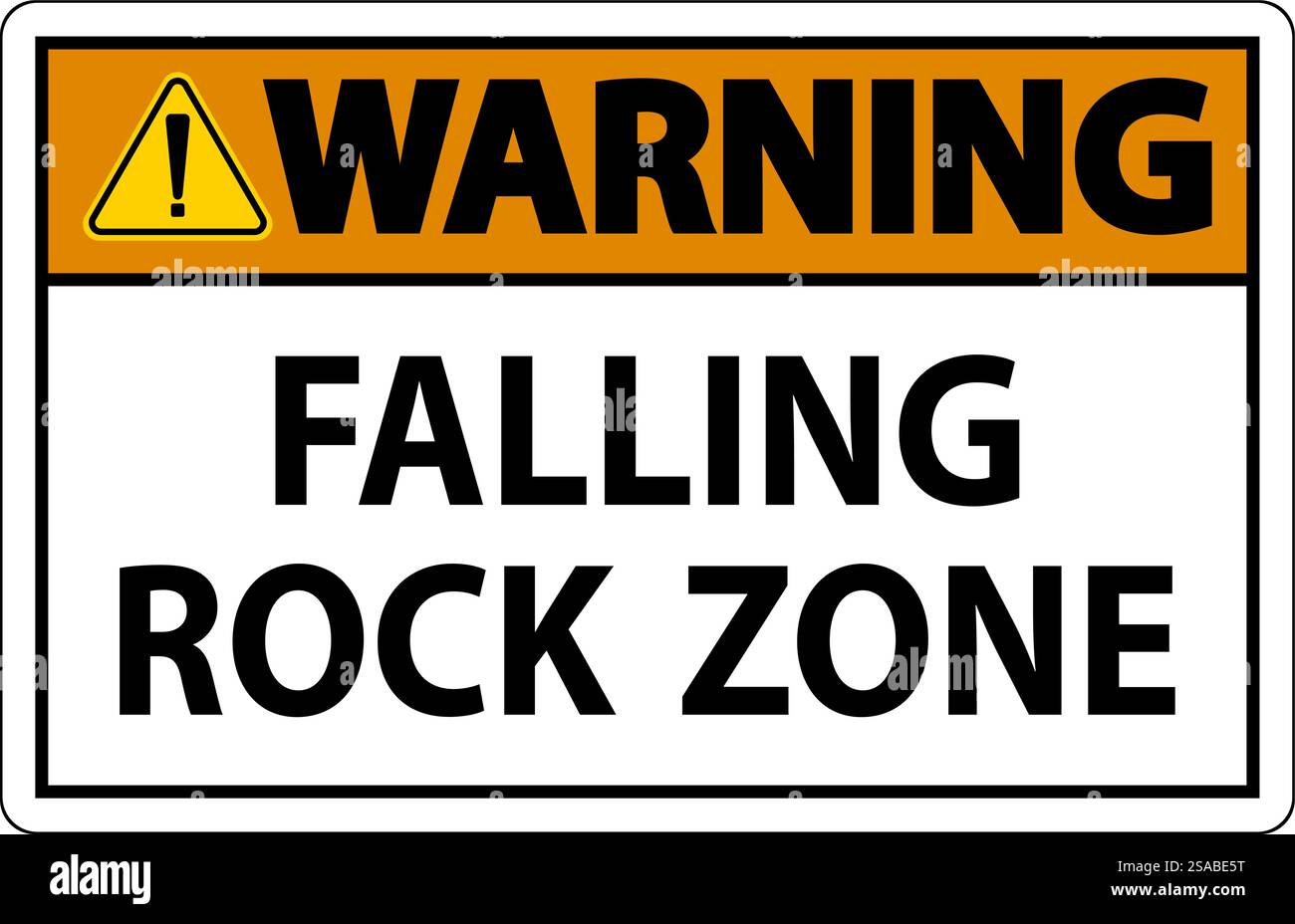 Warning Sign, Falling Rock Zone Stock Vector Image & Art - Alamy