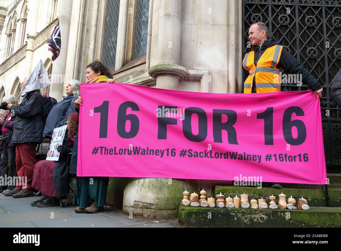 London, UK. 29th January, 2025. Supporters of the 'Lord Walney 16 ...
