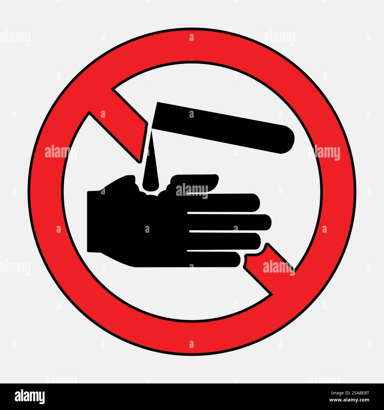 A bold warning sign illustrating the risk of harmful substance exposure ...