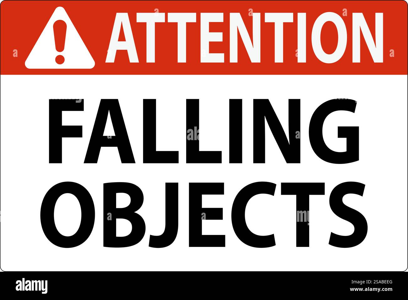 Attention Sign, Falling Objects Stock Vector Image & Art - Alamy