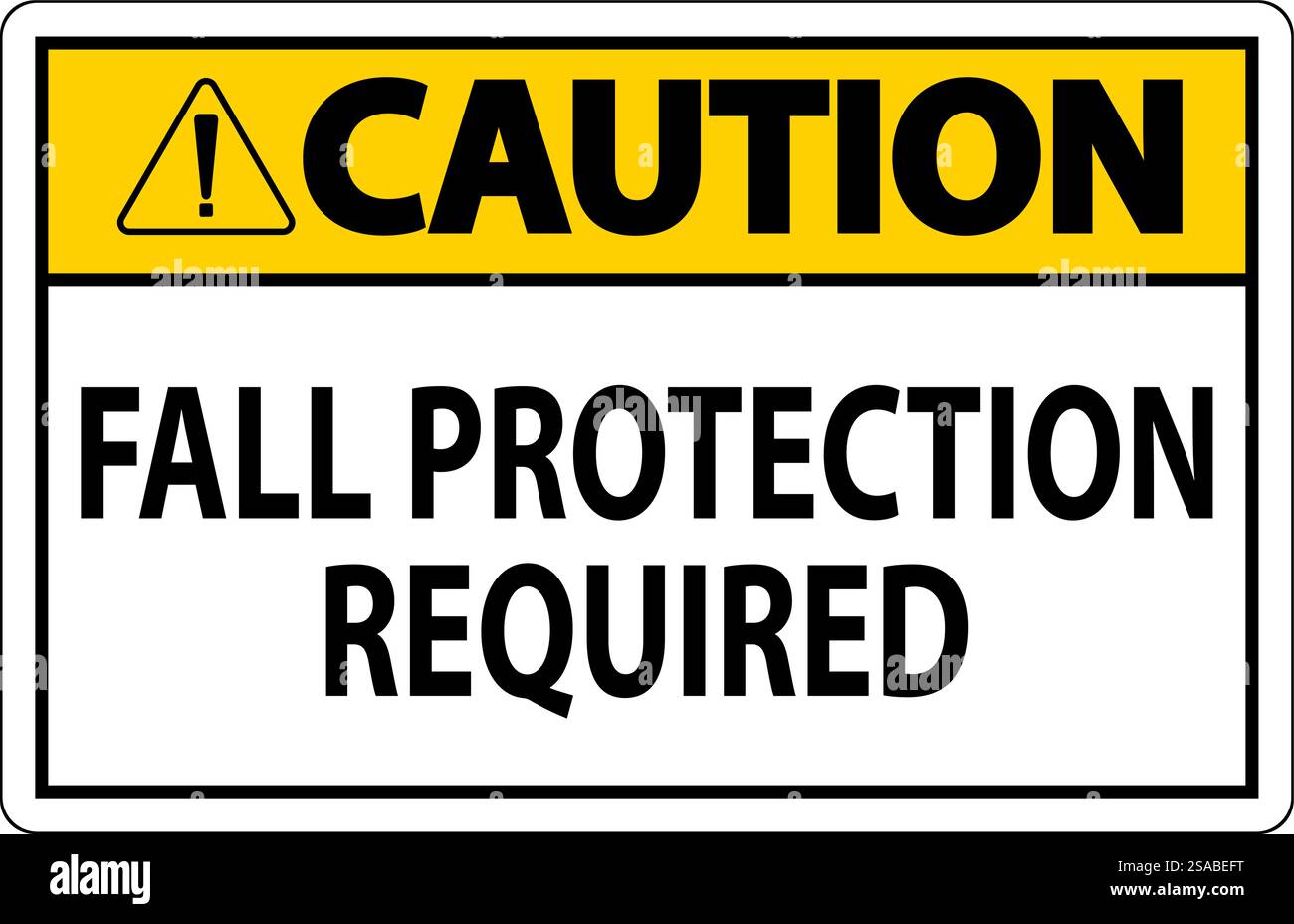 Danger Sign, Fall Protection Required Stock Vector Image & Art - Alamy