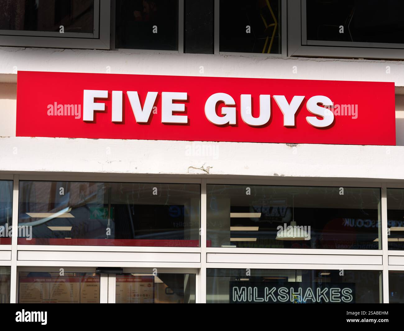 Five Guys, Cambridge, England Stock Photo - Alamy