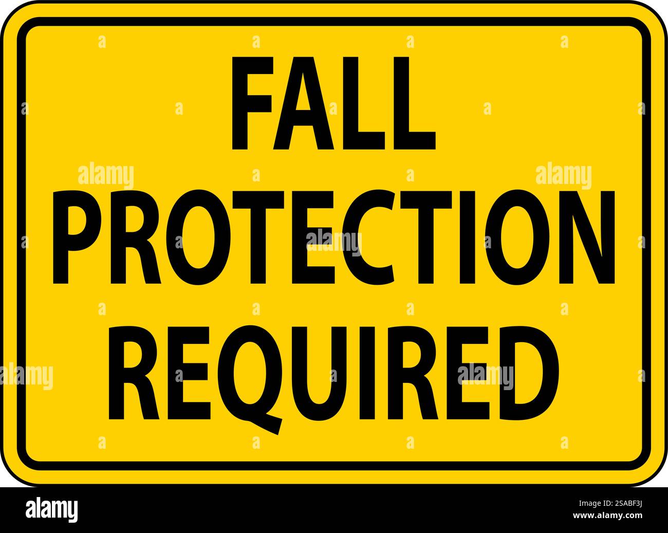 Danger Sign, Fall Protection Required Stock Vector Image & Art - Alamy