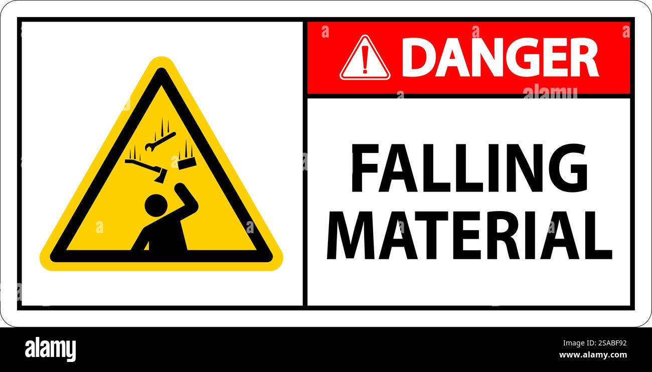 Danger Sign Falling Material Stock Vector Image & Art - Alamy