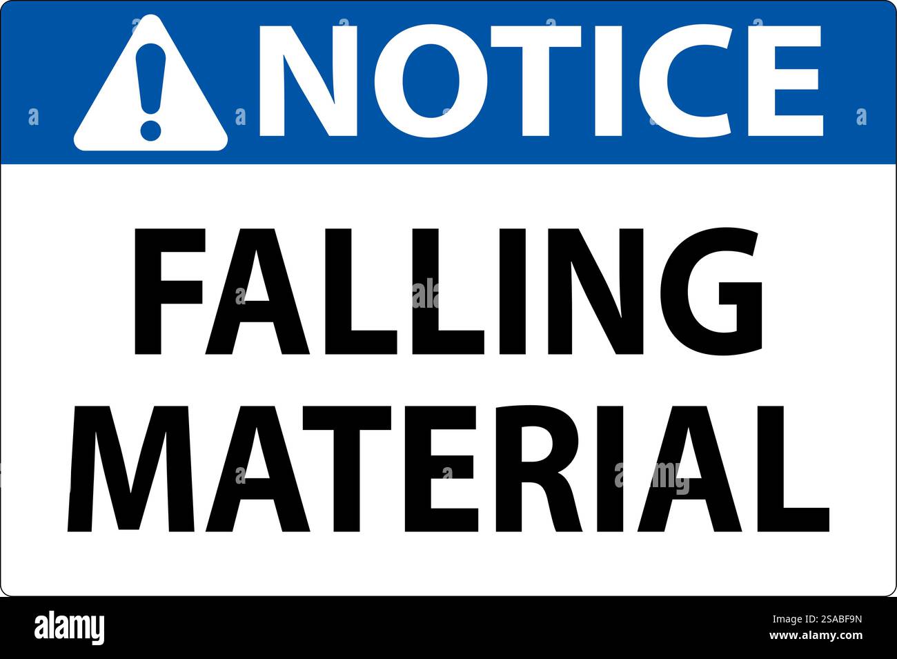 Notice Sign Falling Material Stock Vector Image & Art - Alamy