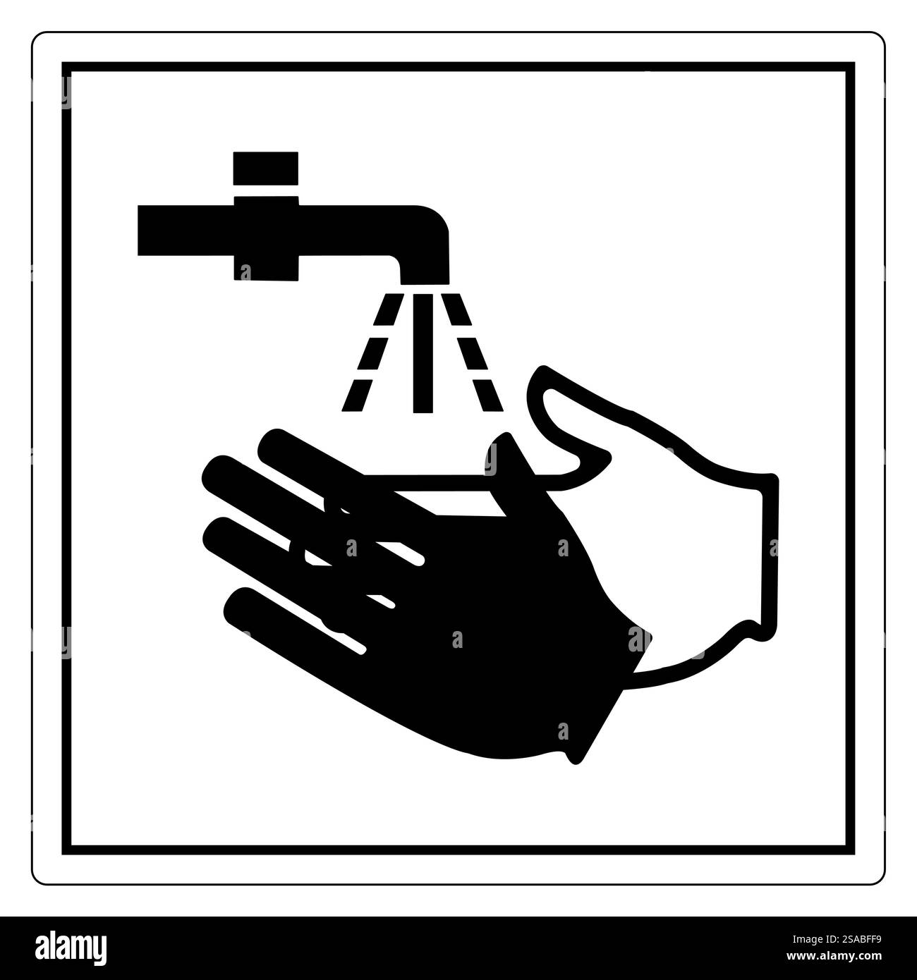 A clear symbol of hand washing, promoting hygiene and health. Featuring ...