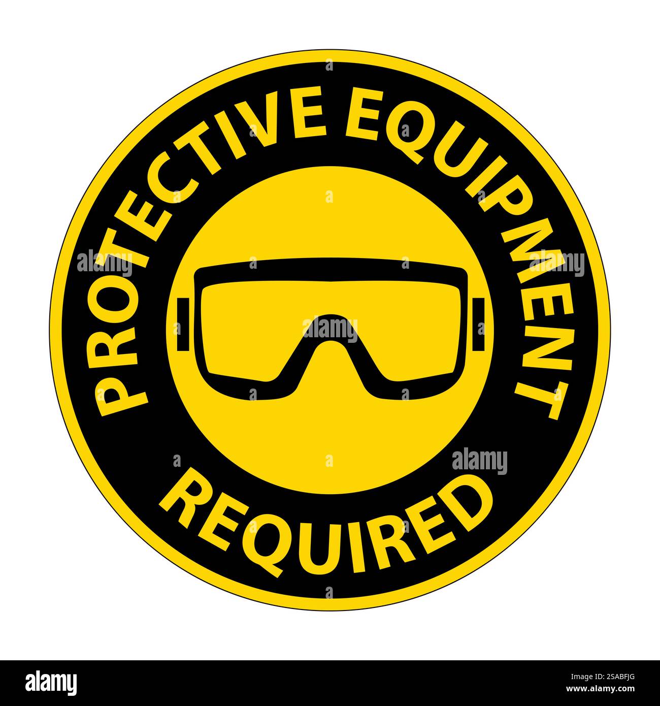 Set of safety signs emphasizing the necessity of protective gear in ...