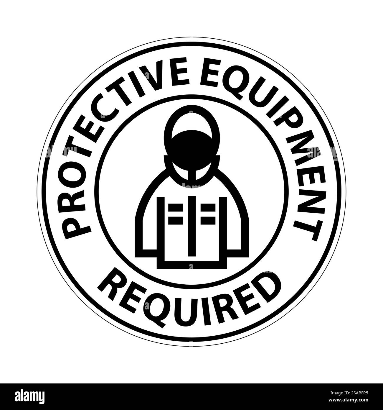 Set of safety signs emphasizing the necessity of protective gear in ...