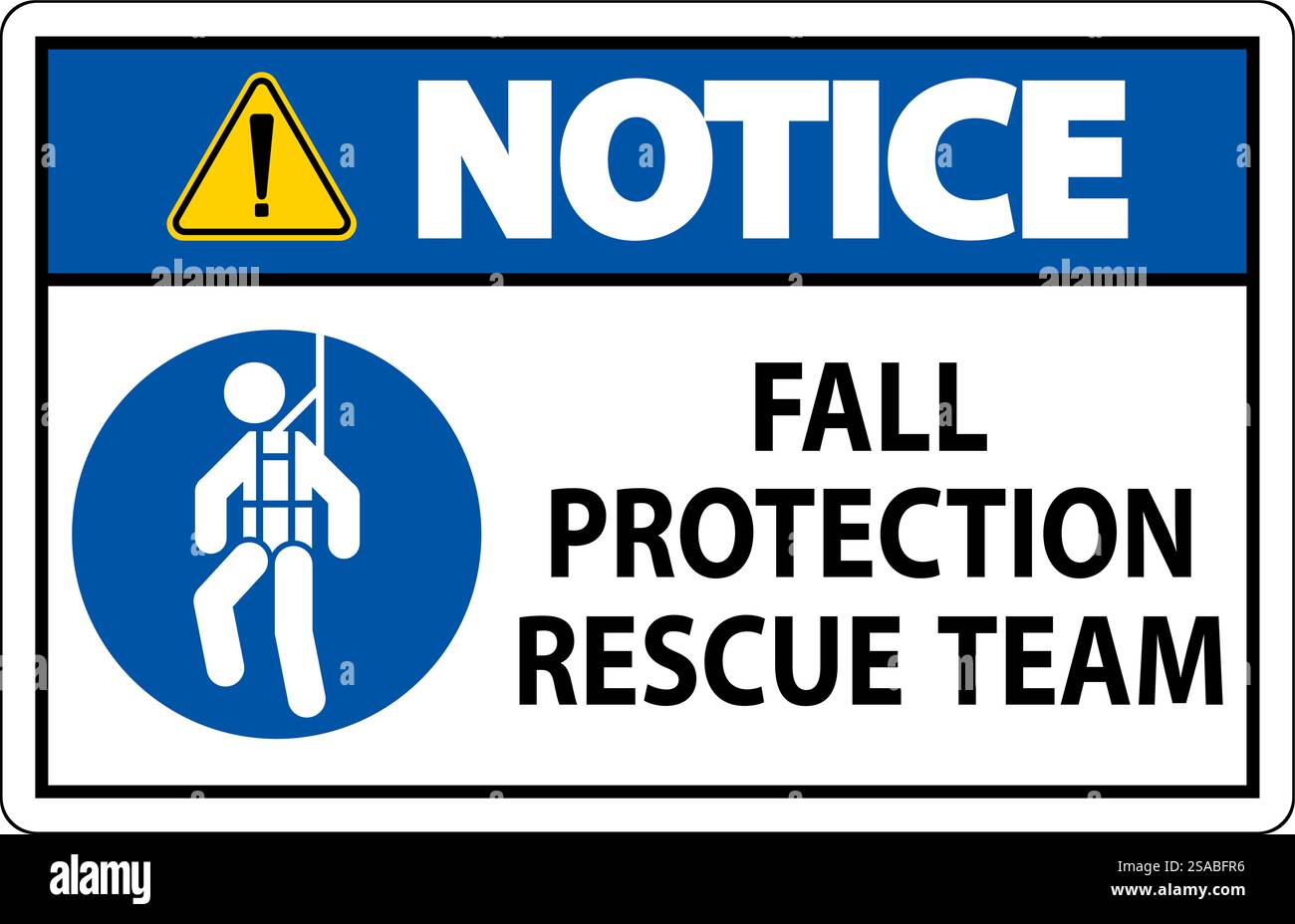 Hard Hat Decals, Notice Fall Protection Rescue Team Stock Vector Image ...