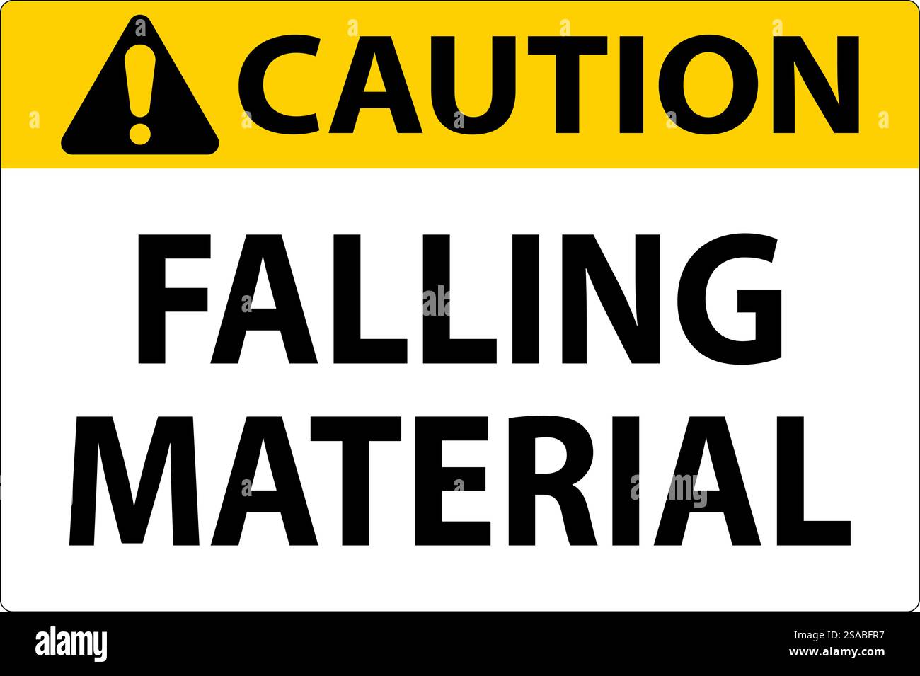 Caution Sign Falling Material Stock Vector Image & Art - Alamy