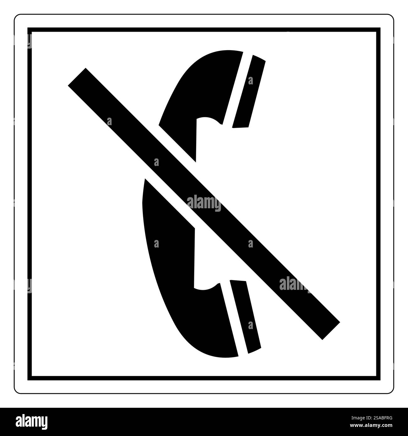 No Phone Sign Symbol for Businesses and Locations Stock Vector Image ...