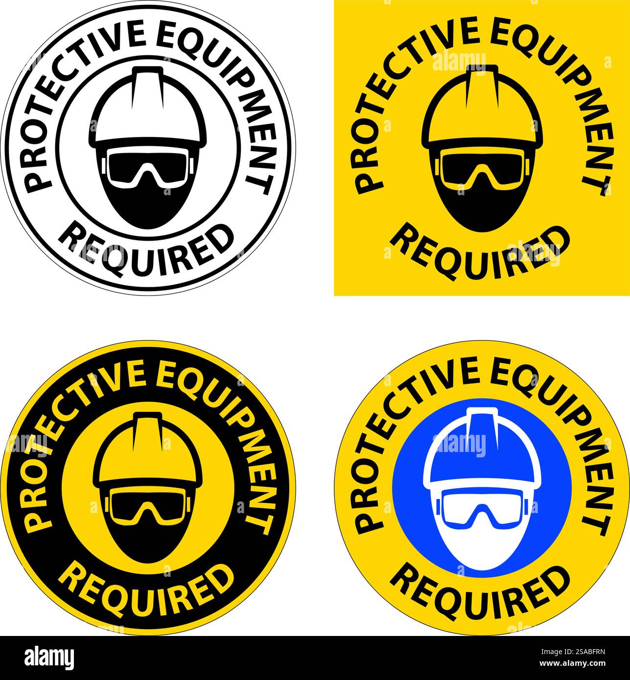 Warning sign protective equipment hi-res stock photography and images - Alamy