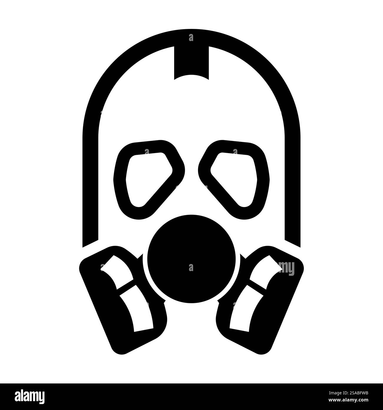 A bold graphic of a gas mask icon symbolizing safety and protection ...