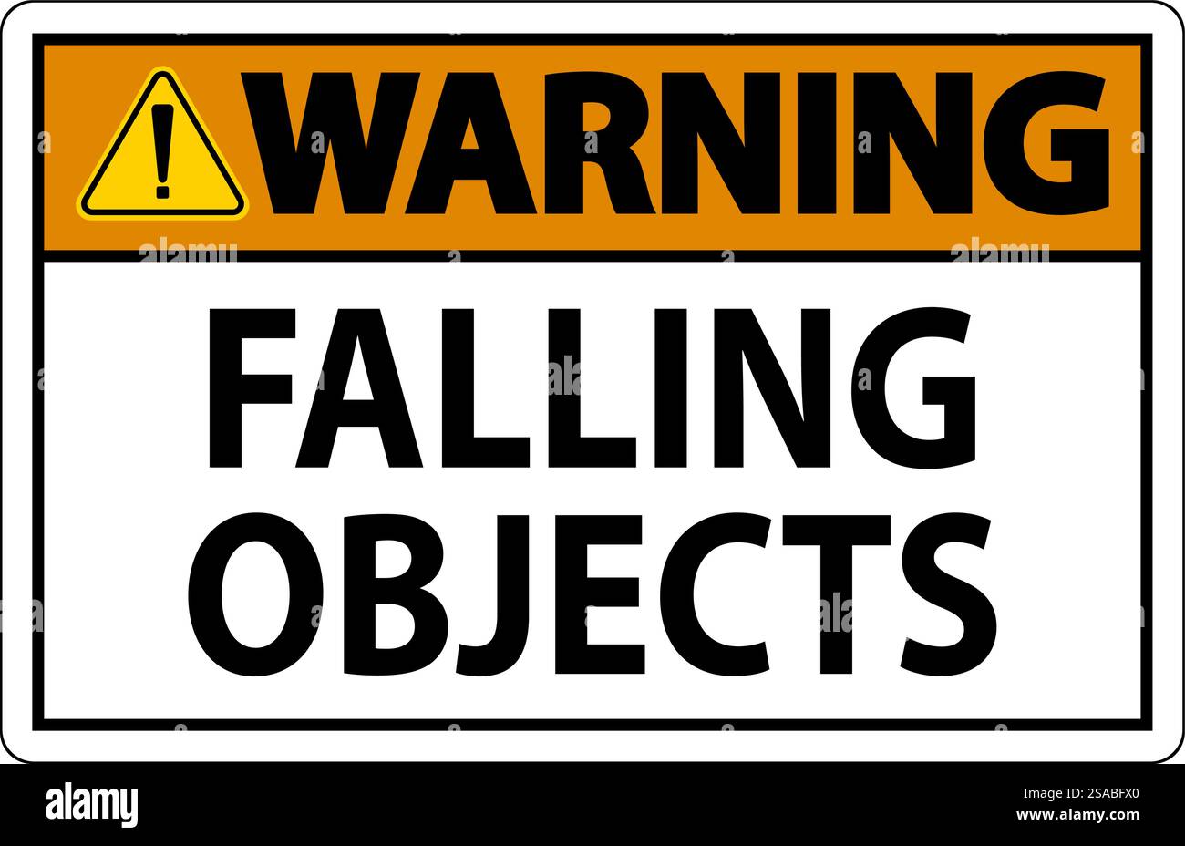 Warning Sign, Falling Objects Stock Vector Image & Art - Alamy