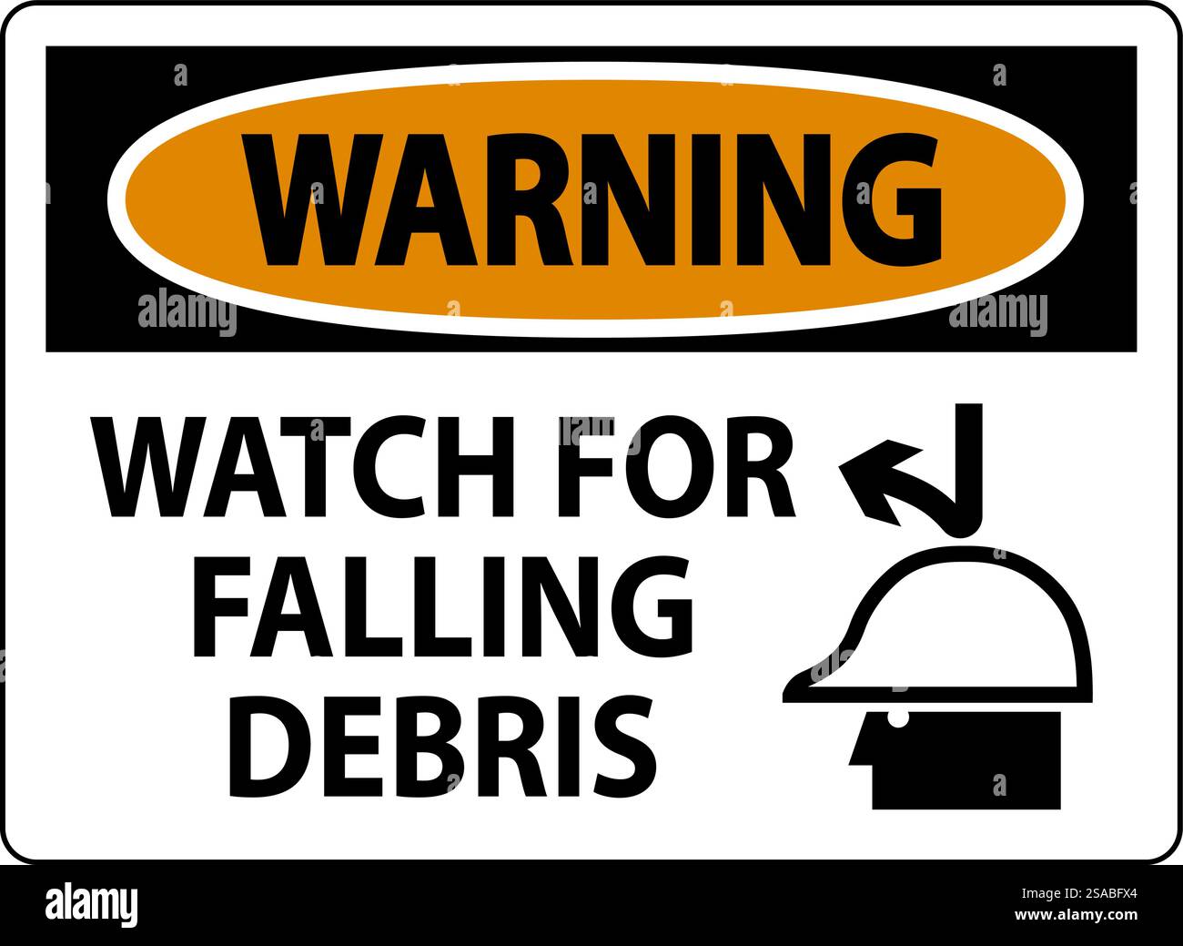 Warning Sign, Watch For Falling Debris Stock Vector Image & Art - Alamy