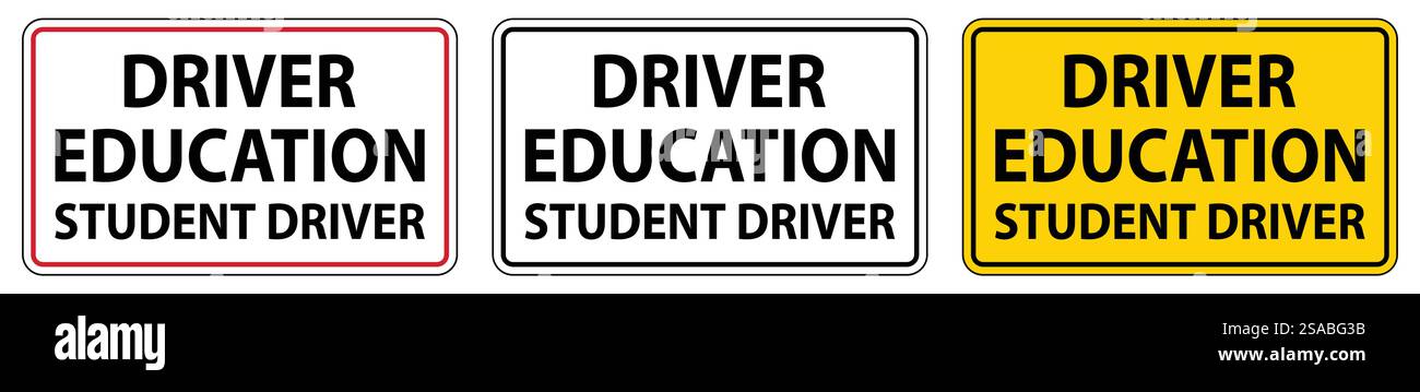 Student Driver Magnetic Car Sign, Driver Education Student Driver Stock ...