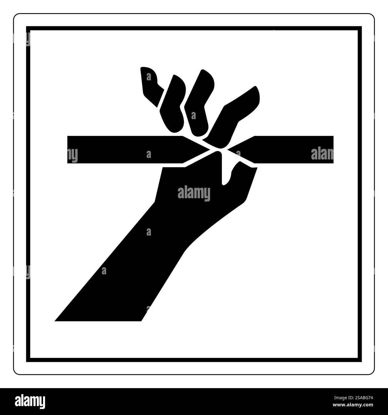 Hand illustration silhouette Cut Out Stock Images & Pictures - Alamy