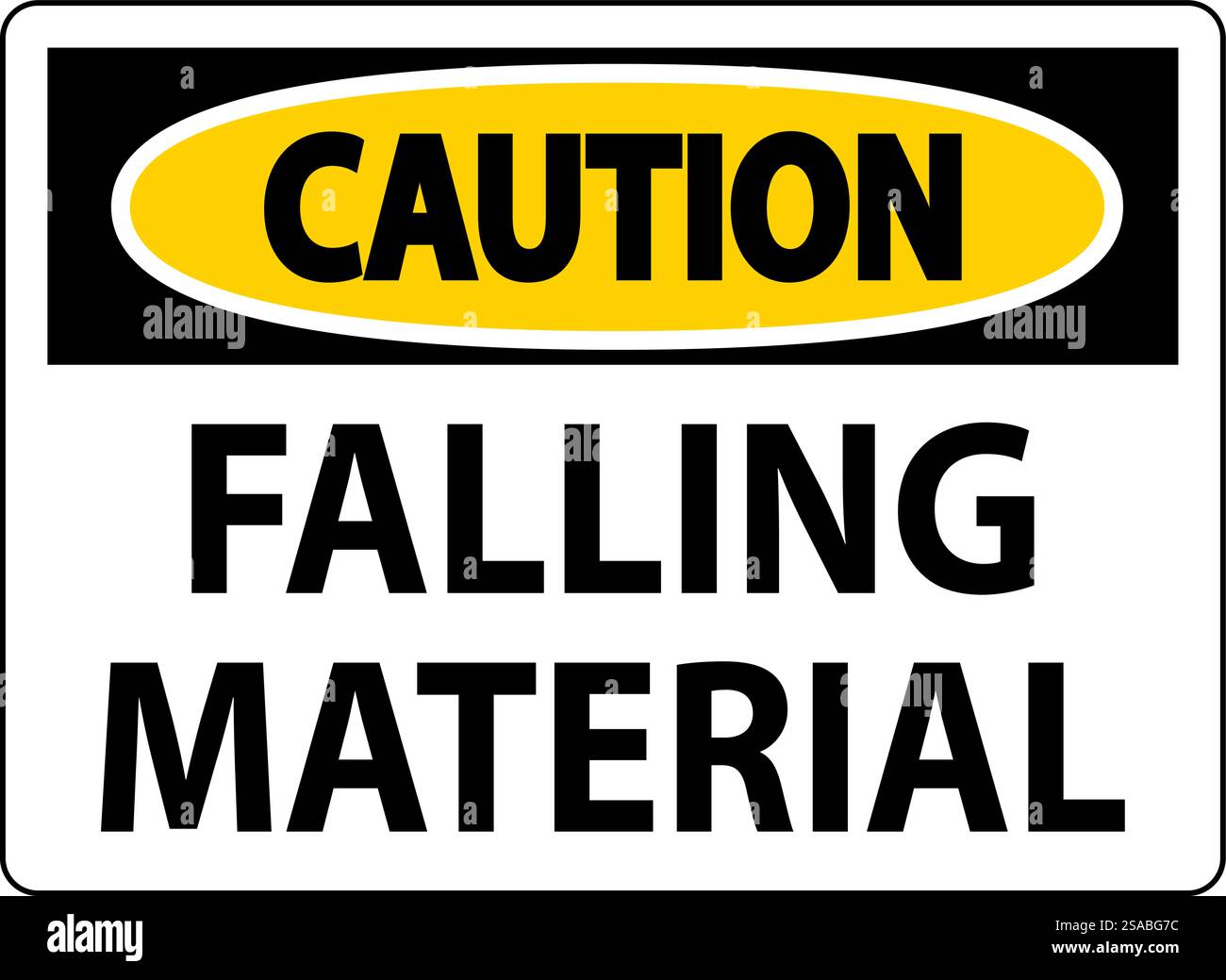Caution Sign Falling Material Stock Vector Image & Art - Alamy