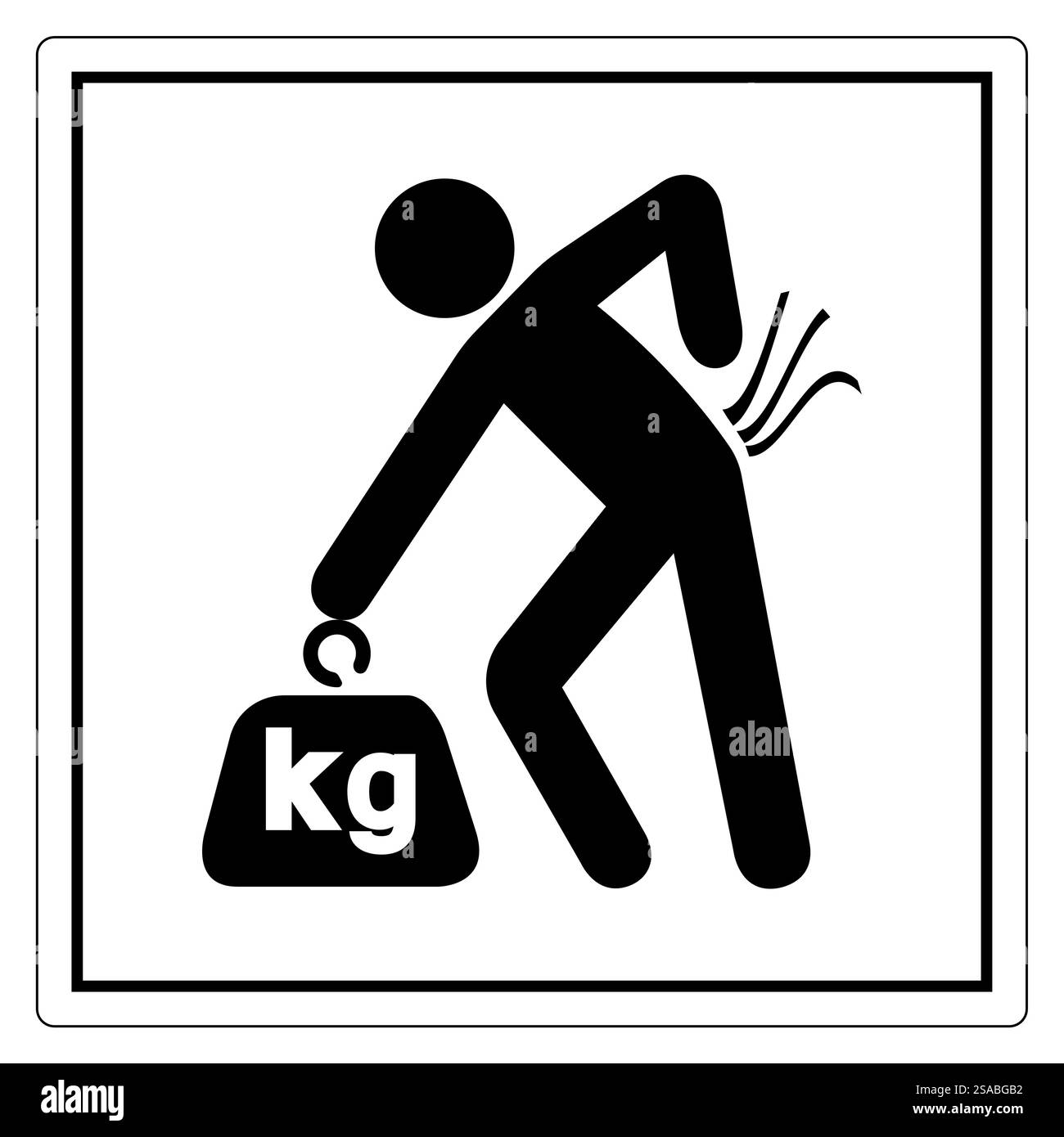 Safety Warning for Lifting Heavy Weights Stock Vector Image & Art - Alamy