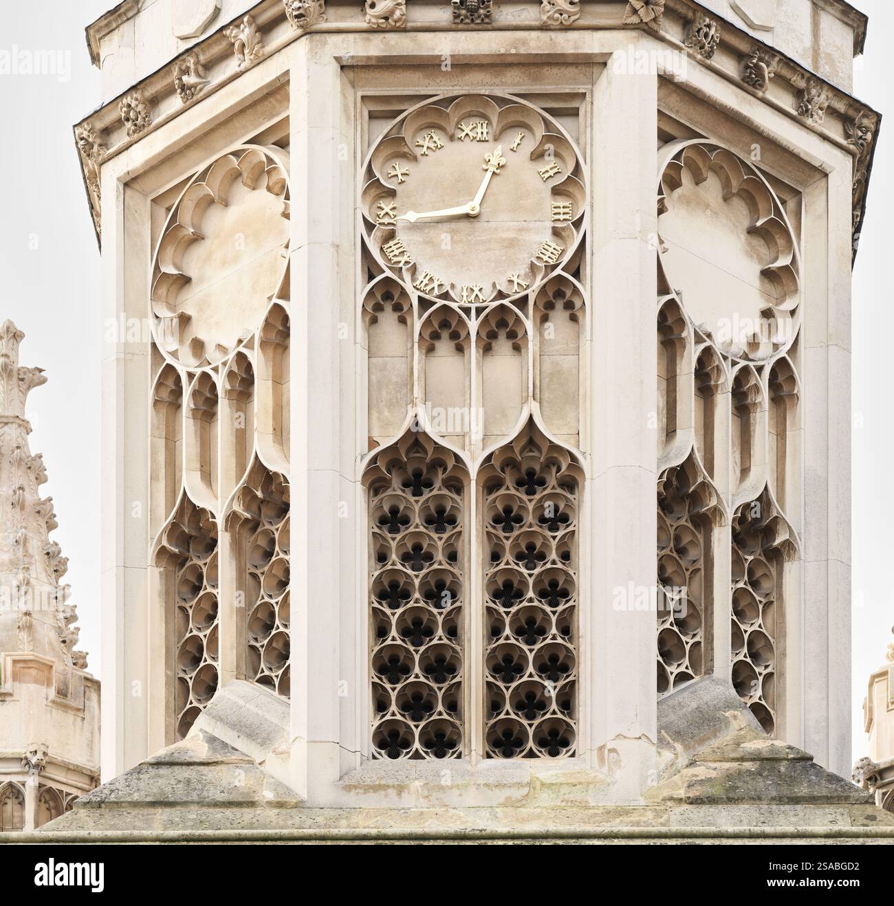 Clock tower at the main entrance to King's College, University of ...