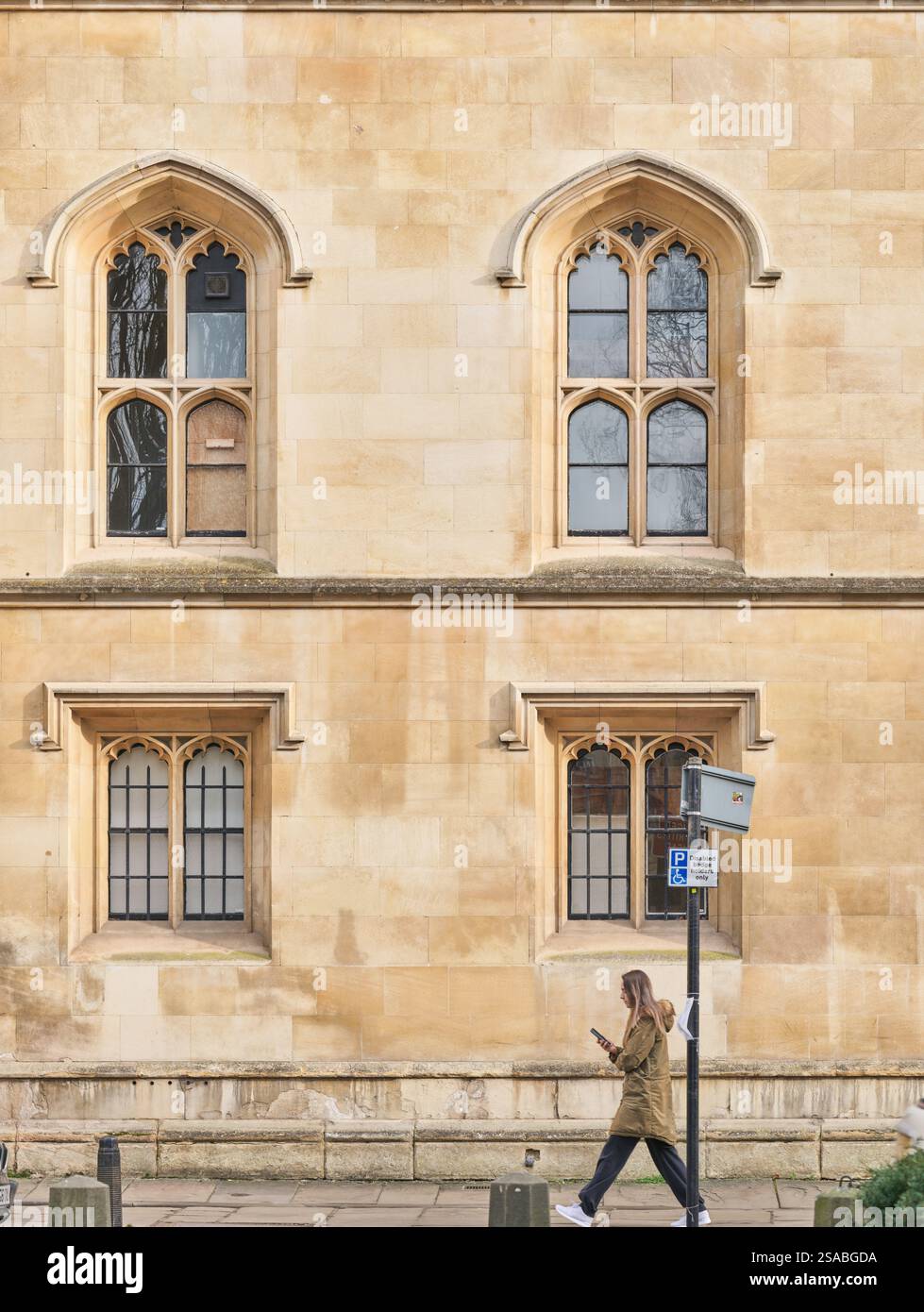 Outside wall of Corpus Christi College, University of Cambridge, England Stock Photo - Alamy