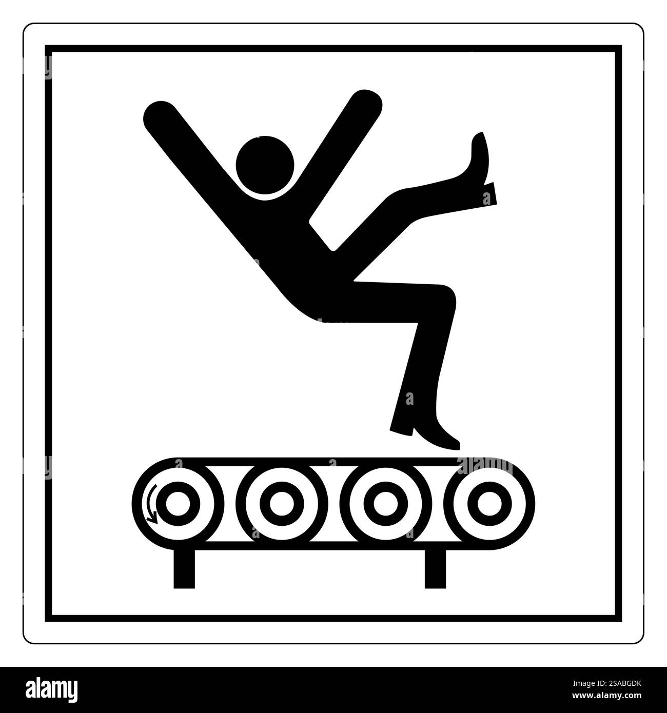 Warning Sign for Slippery Surface with Person Falling Stock Vector ...
