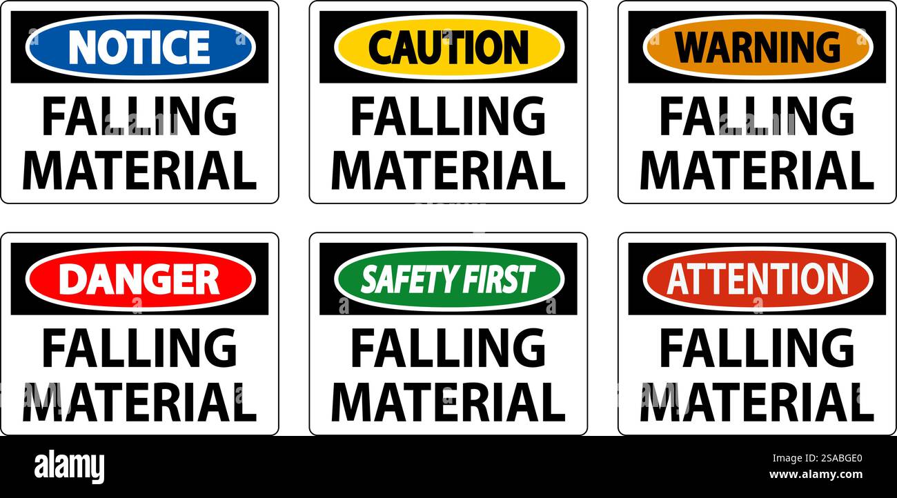 Danger Sign Falling Material Stock Vector Image & Art - Alamy