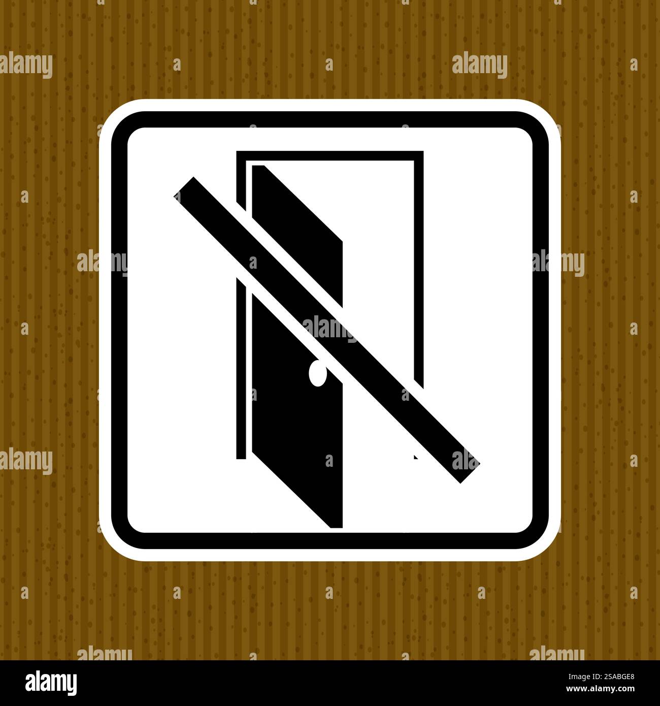 This minimalist no entry sign features a clear prohibition against door ...