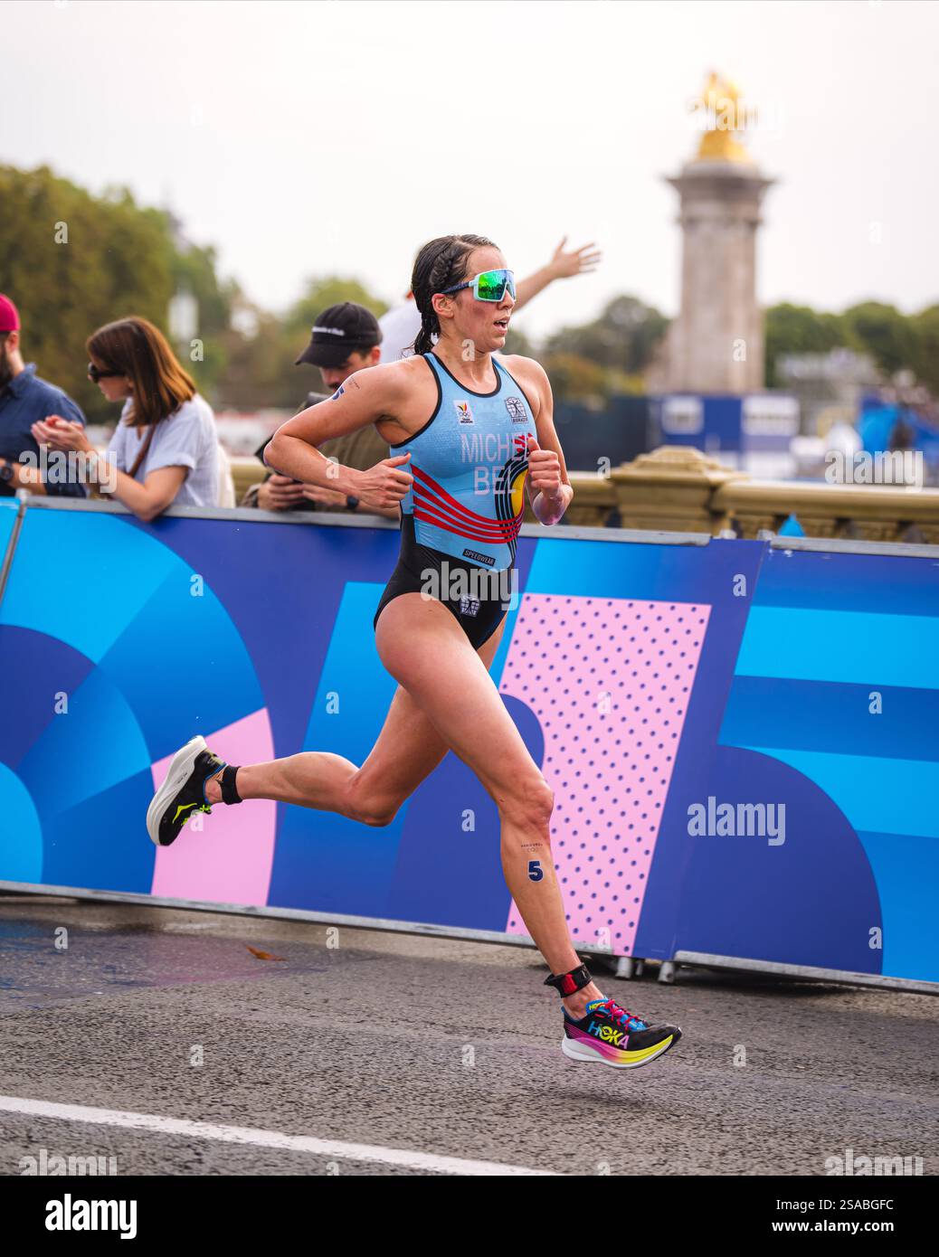 Claire Michel participating in the triathlon at the Paris 2024 Olympic ...