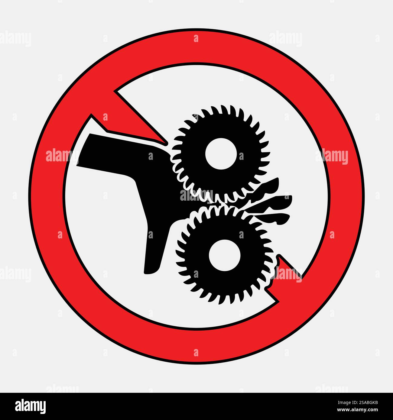 This image features a warning sign that symbolizes safety precautions ...