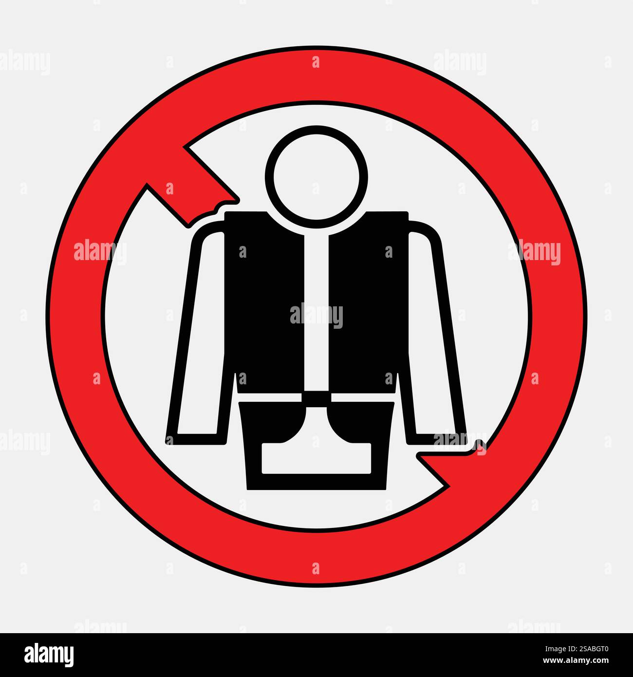 This graphic features a no entry sign with a silhouette of a person ...