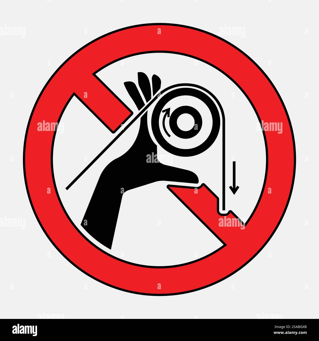 This graphic depicts a warning sign that discourages the improper ...