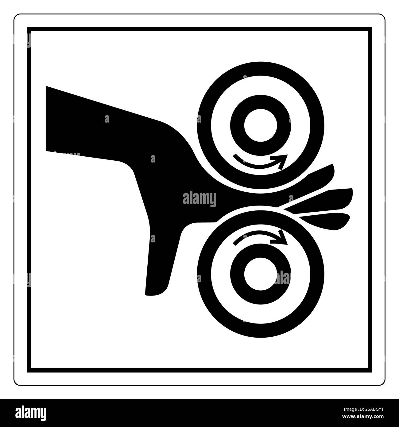 This icon features a hand demonstrating a motion with circular arrows ...