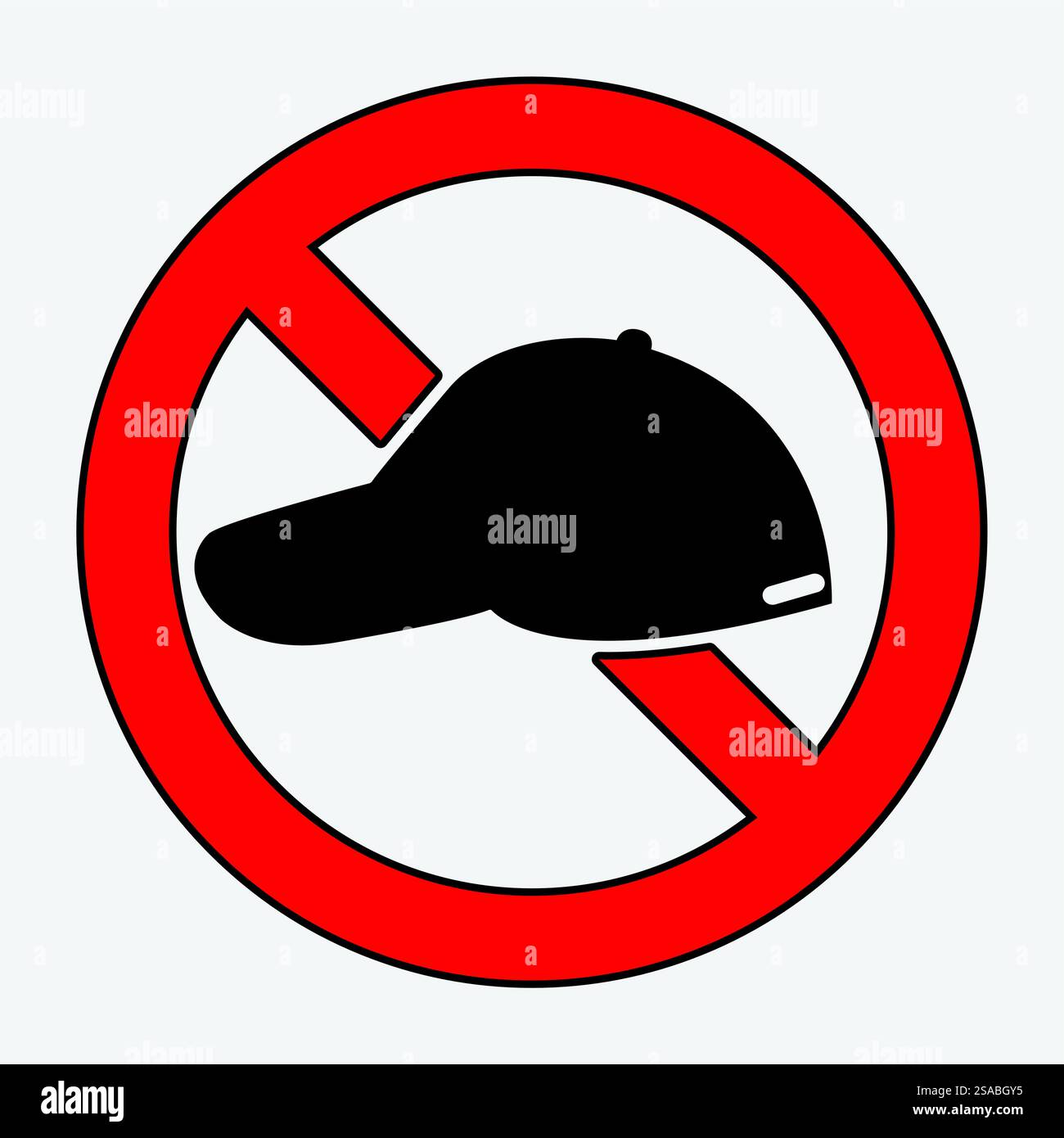 Illustrative no cap symbol designed for awareness campaigns. This ...