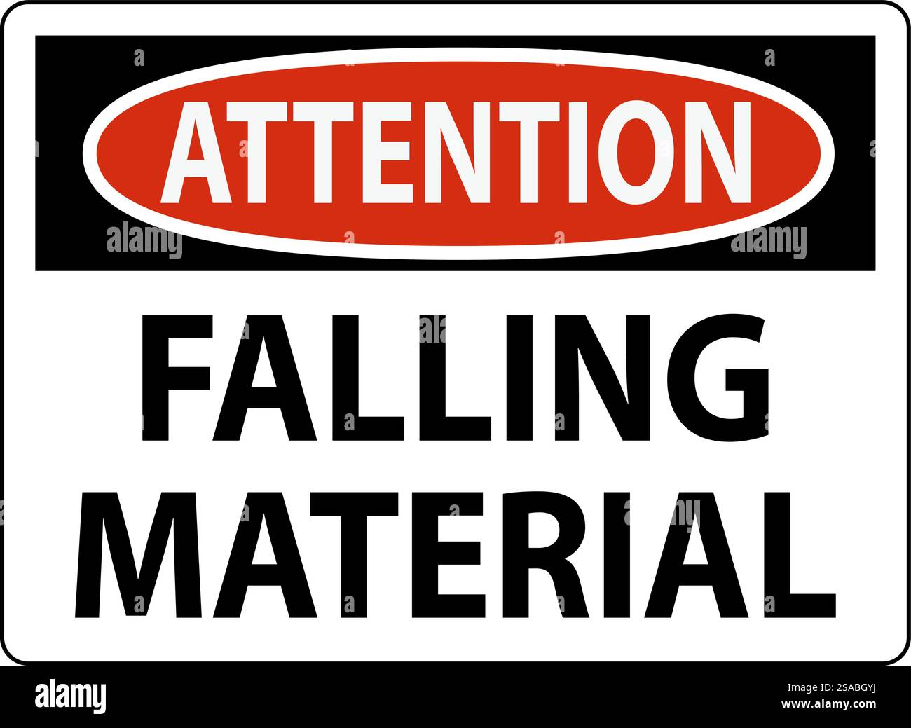Attention Sign Falling Material Stock Vector Image & Art - Alamy