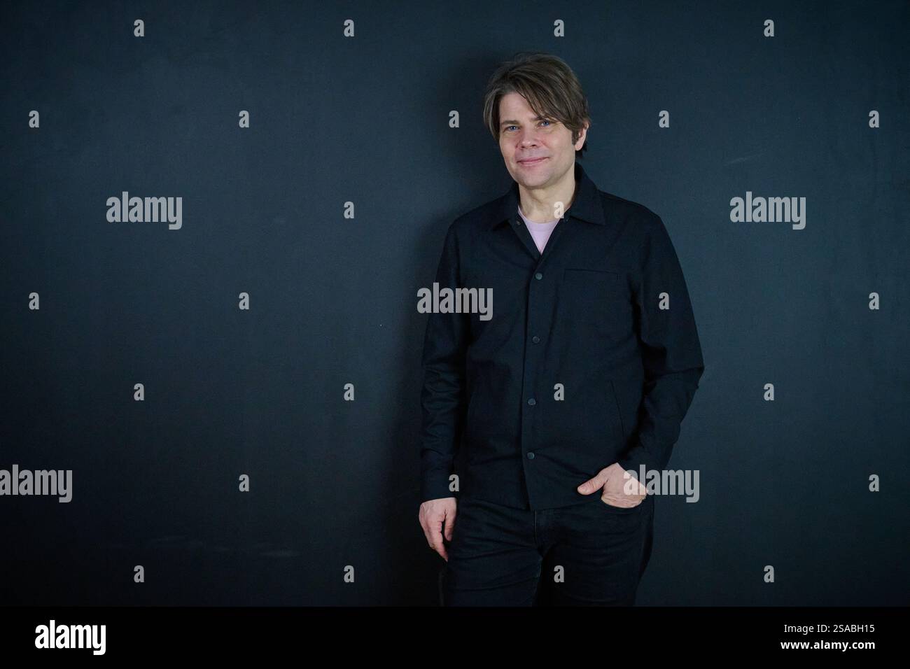 PRODUCTION - 29 January 2025, Berlin: Jan Müller, member of the band Tocotronic, stands in a ...