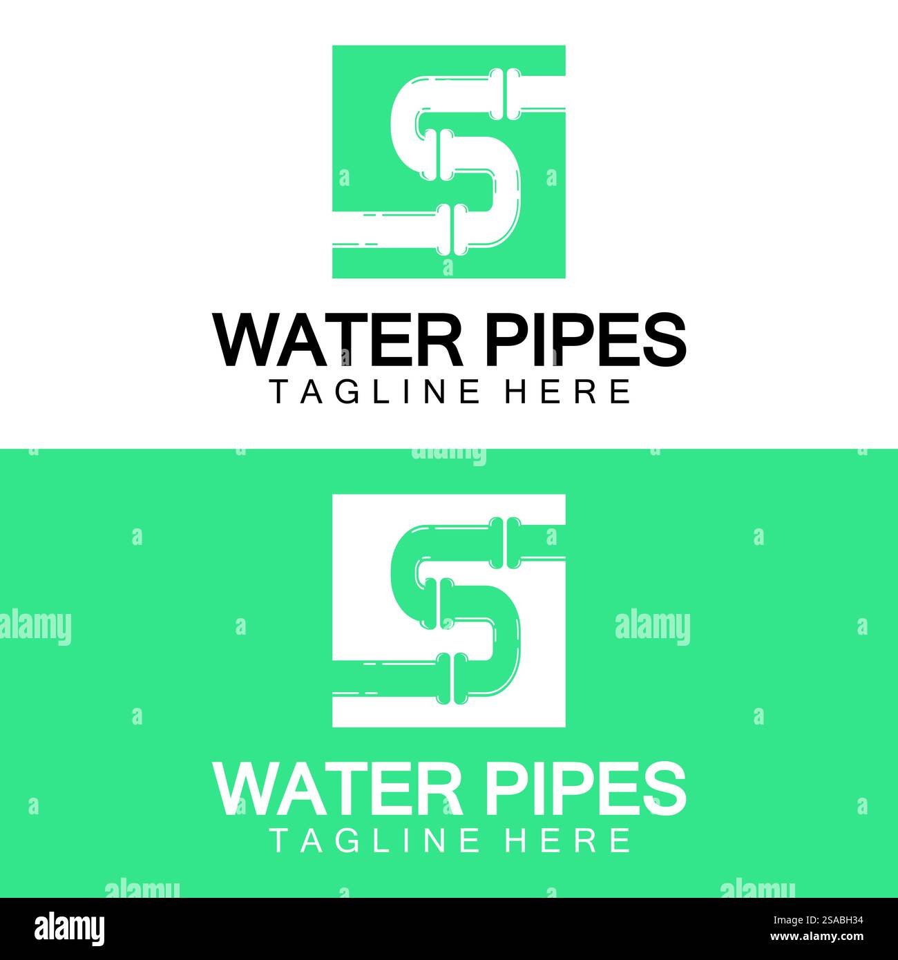 Water Pipes logo icon design template - Vector Stock Vector Image & Art ...