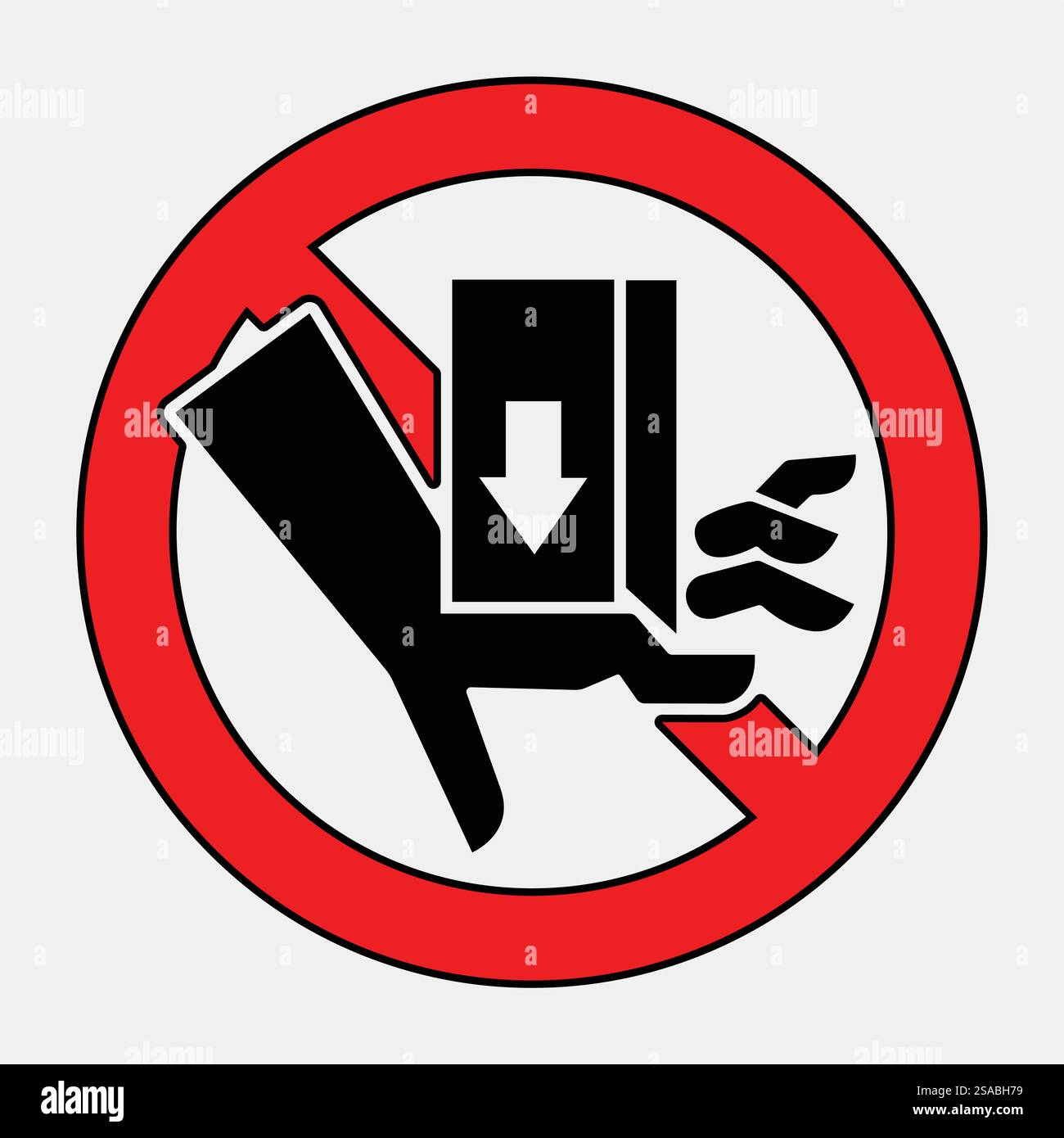 This graphic represents a warning sign against dropping items. It ...