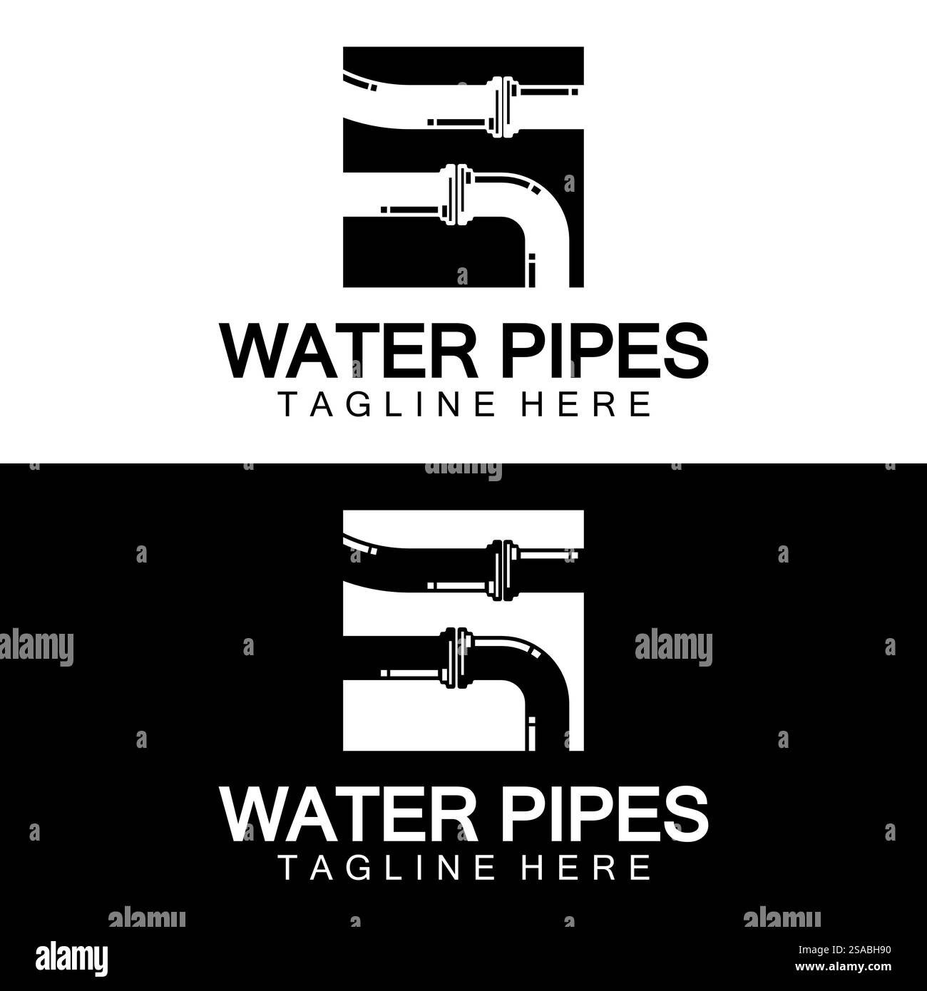 Water Pipes logo icon design template - Vector Stock Vector Image & Art ...