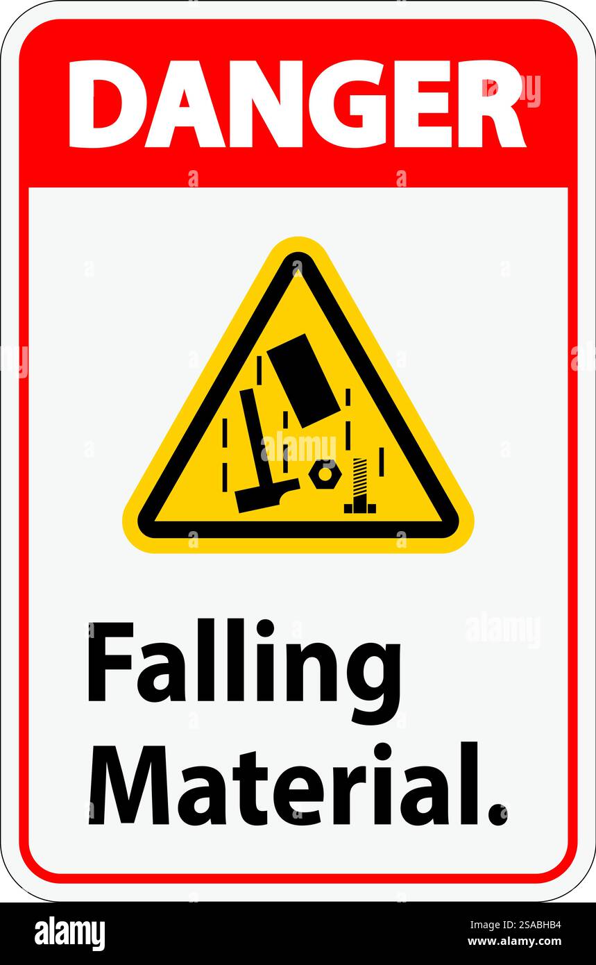 Danger Sign, Falling Material Stock Vector Image & Art - Alamy