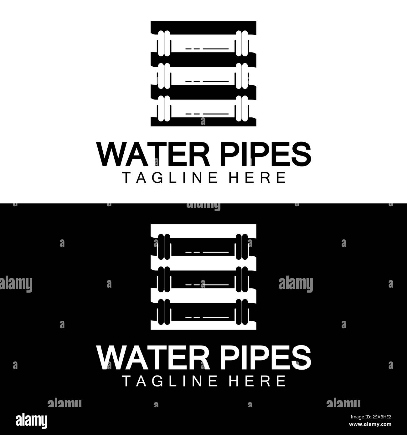 Water Pipes logo icon design template - Vector Stock Vector Image & Art ...