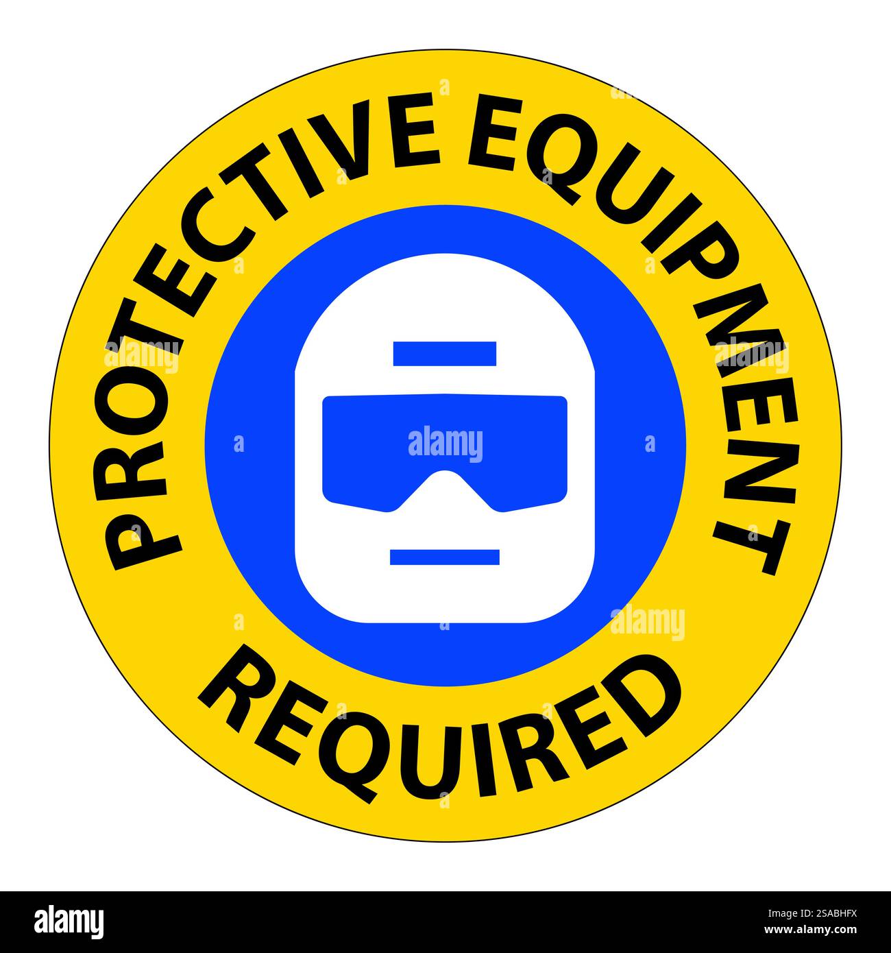 Set of safety signs emphasizing the necessity of protective gear in ...