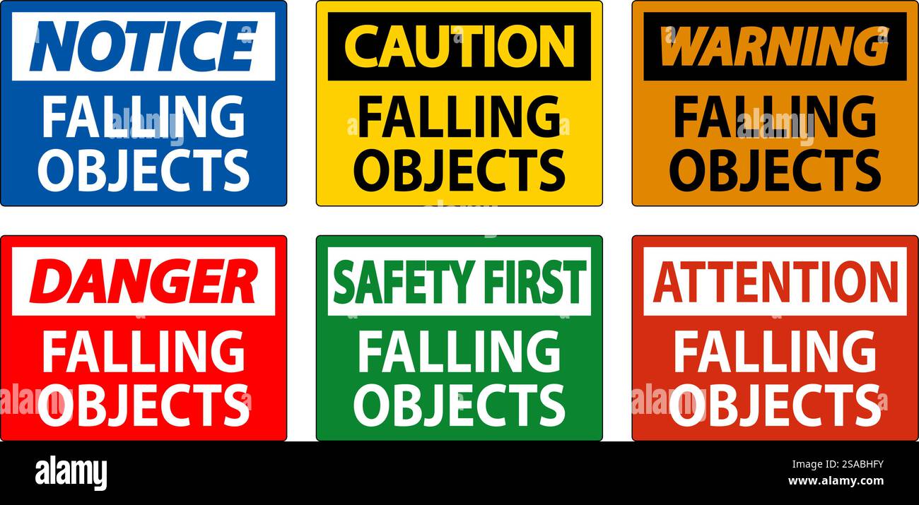 Danger Sign, Falling Objects Stock Vector Image & Art - Alamy