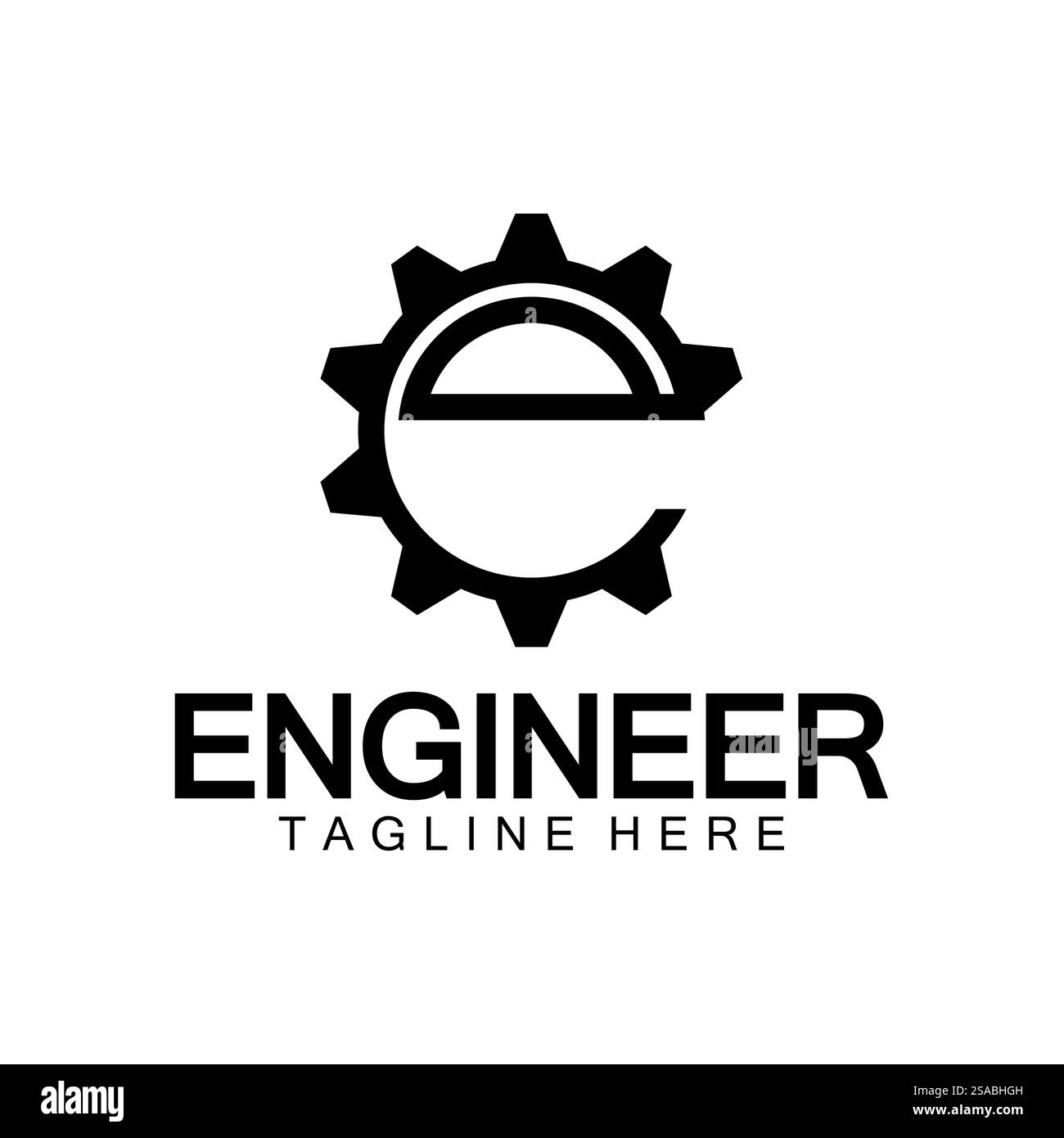Engineer Logo Design, Letter E Gear Logo, Engineer logo with letter E ...