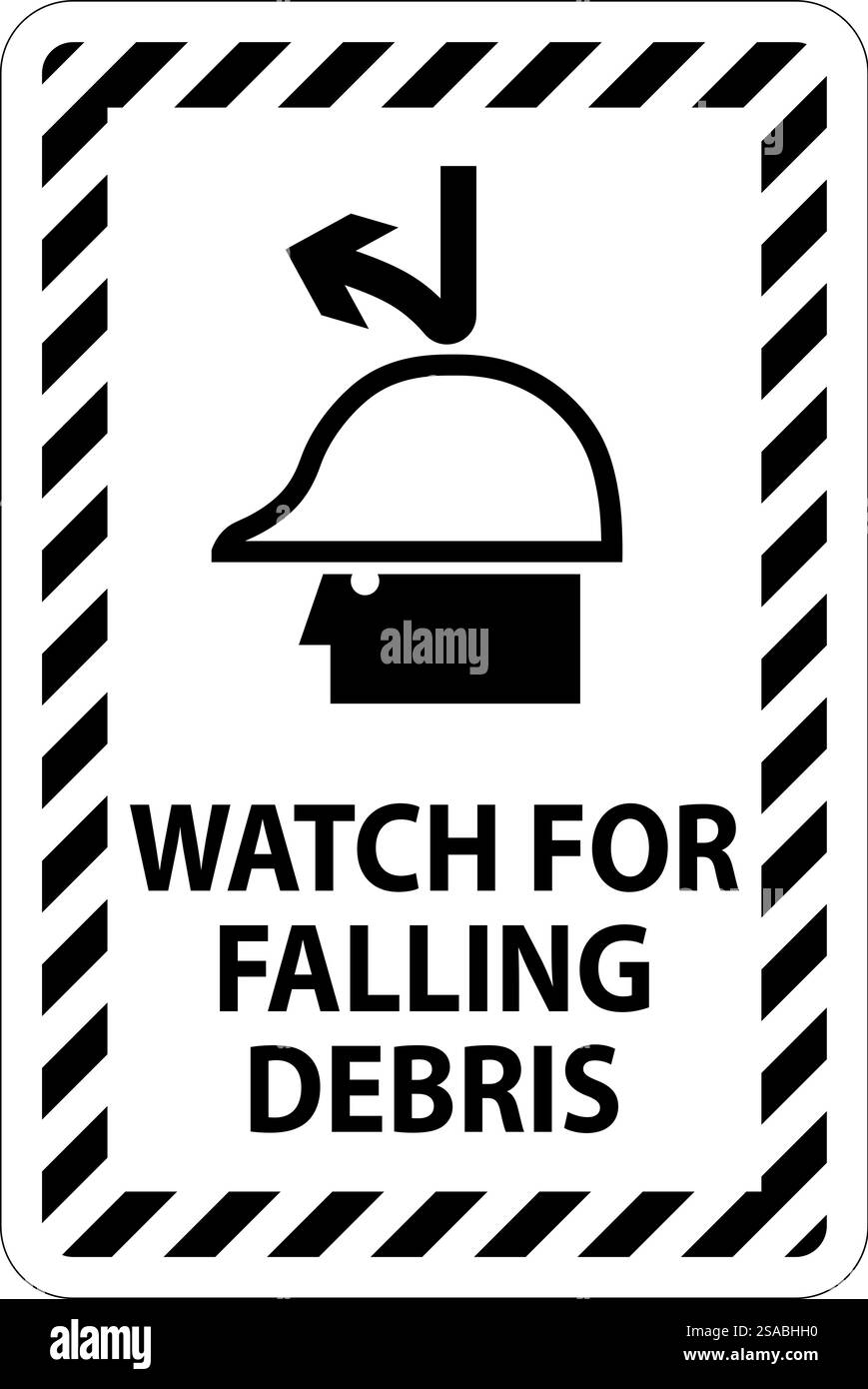 Danger Sign, Watch For Falling Debris Stock Vector Image & Art - Alamy