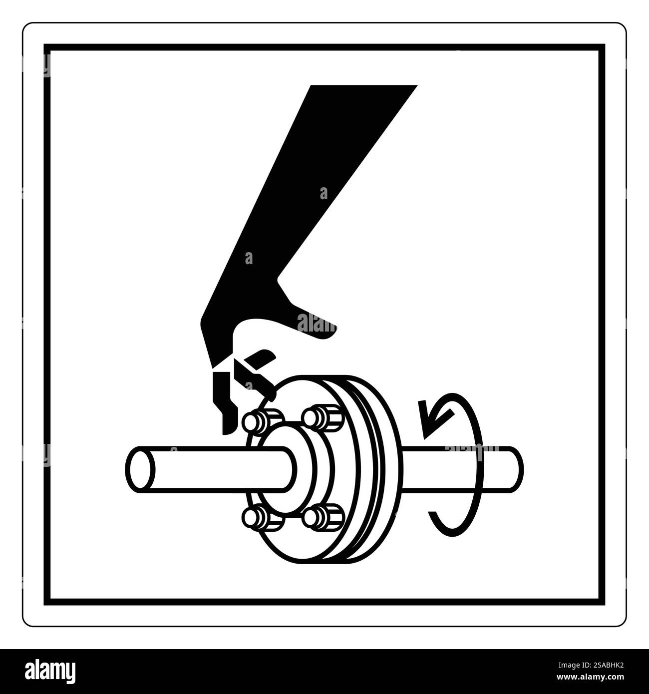 Hand Turning Mechanical Component Illustration Stock Vector Image & Art ...