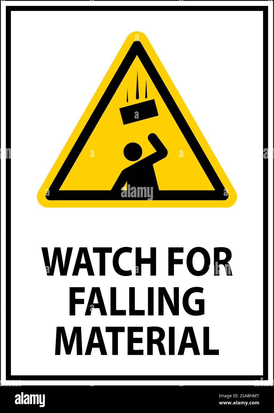 Danger Sign, Watch For Falling Material Stock Vector Image & Art - Alamy