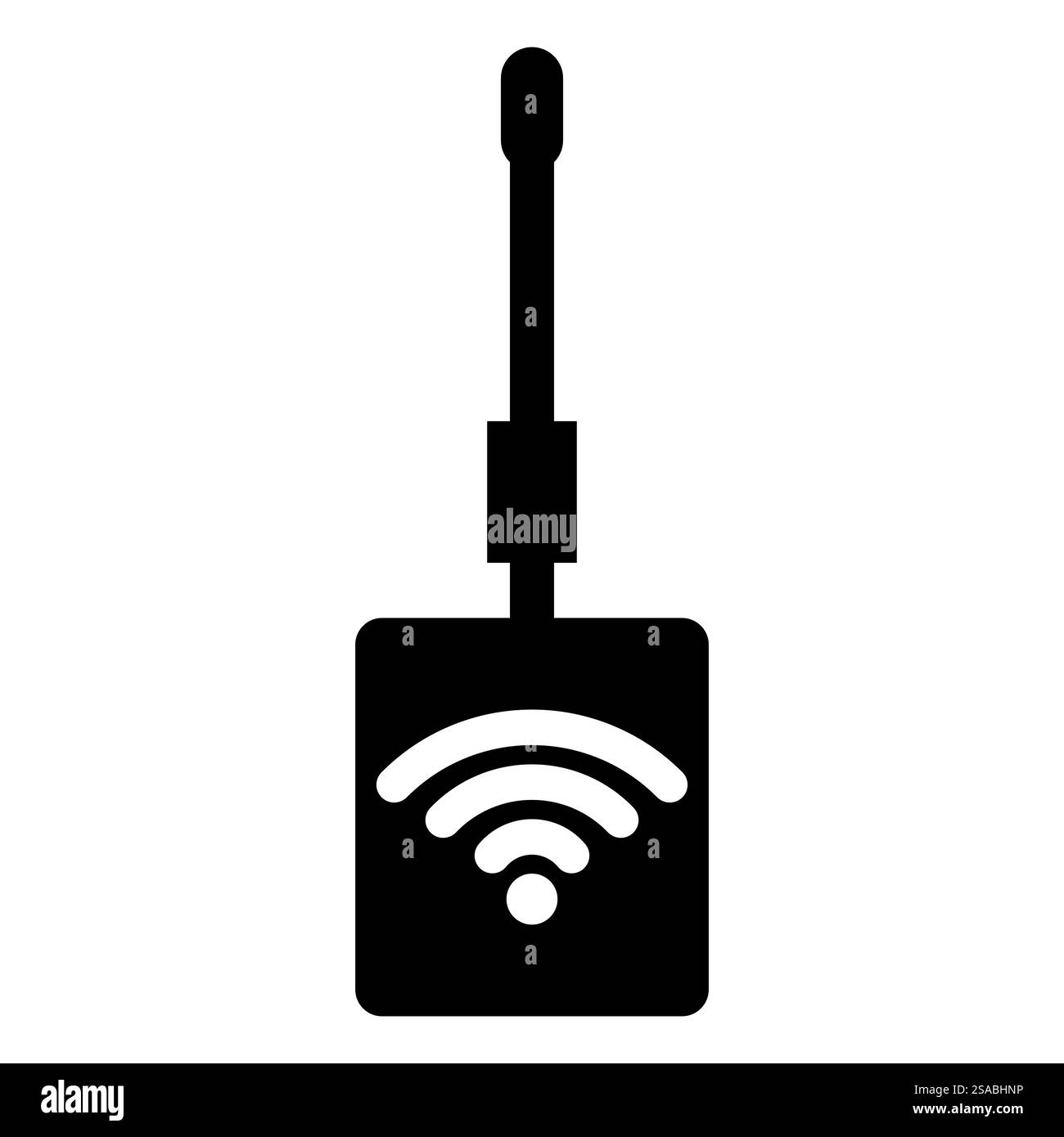 This icon features a wireless signal receiver with an antenna hi-res ...